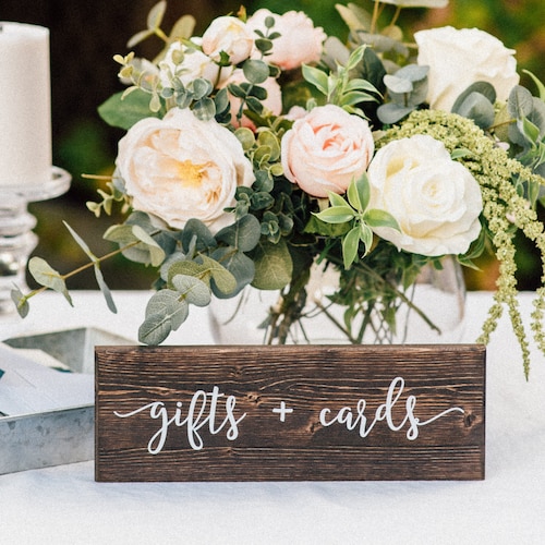 Gifts and Cards Sign Wedding Sign Rustic Wedding Decor - Etsy