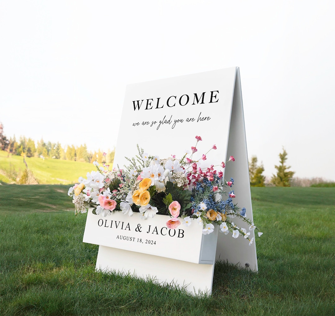 Flower Box Welcome Sign - Wedding Welcome Sign - Personalized Decor - Etsy
