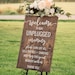 Unplugged Wedding Sign - Unplugged Ceremony Sign - Vertical Wooden ...