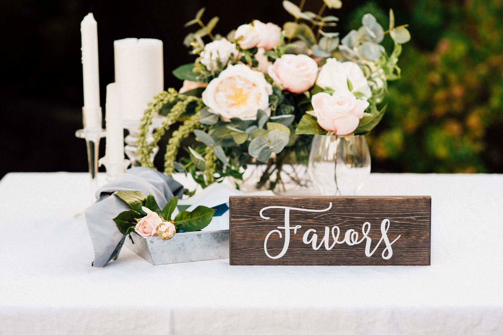 Favors Sign - Wedding Wooden Sign - Rustic Table Decor - Wedding Table ...