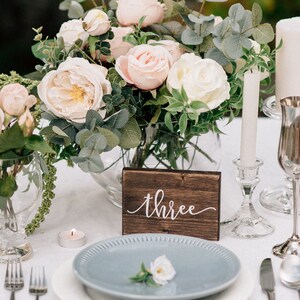 Wedding Table Numbers - Rustic Table Decor - Wooden Table Numbers ...