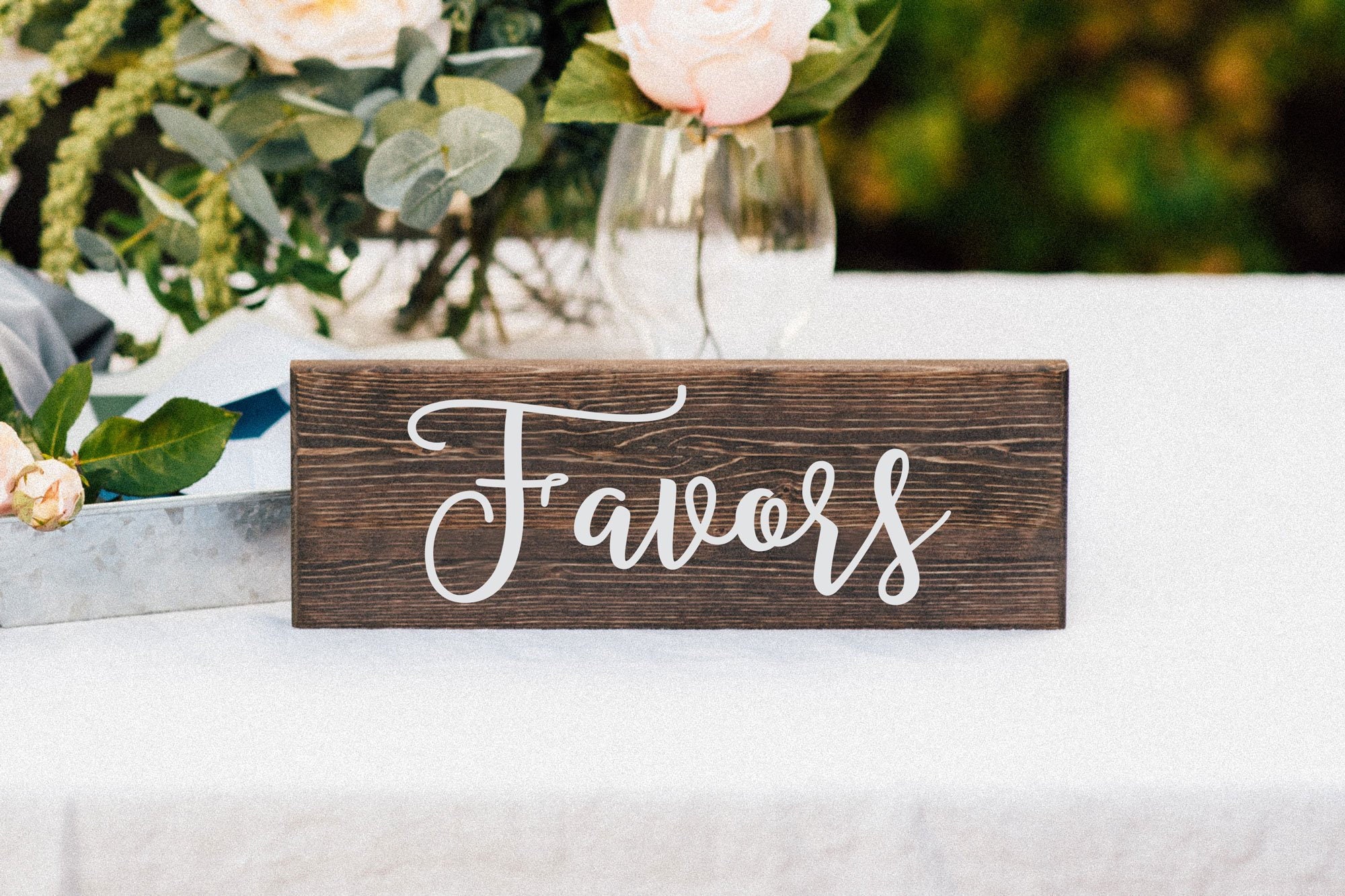 Favors Sign - Wedding Wooden Sign - Rustic Table Decor - Wedding Table ...