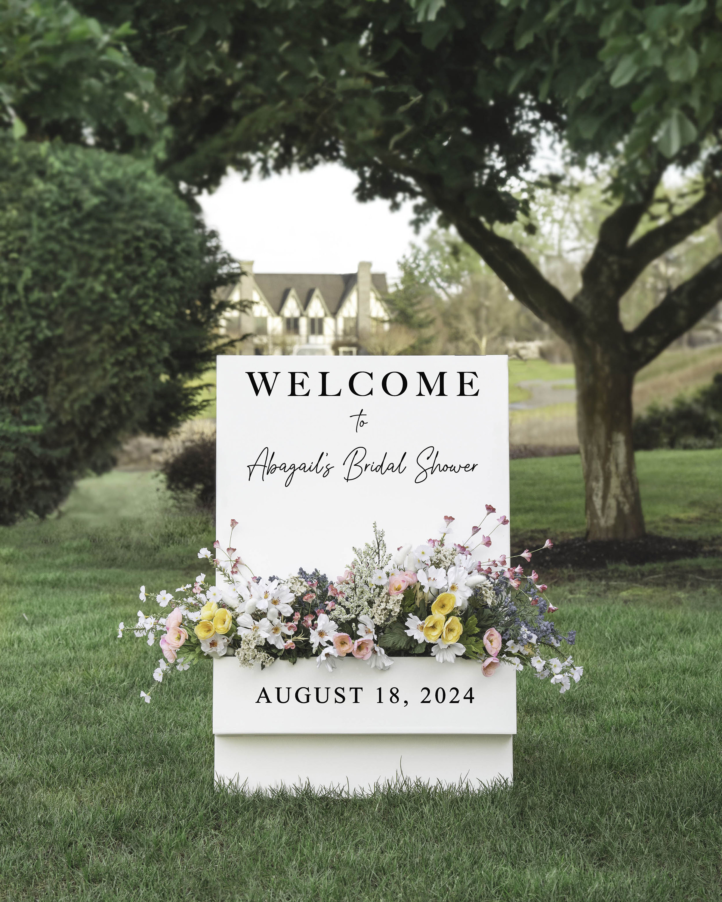 Bridal Shower Welcome Sign Flower Box Sign - Personalized Decor #FBS03 ...