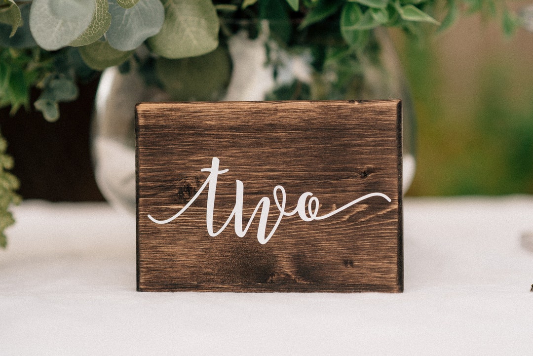 Table Numbers - Wedding Table Numbers - Rustic Table Decor - Wooden ...