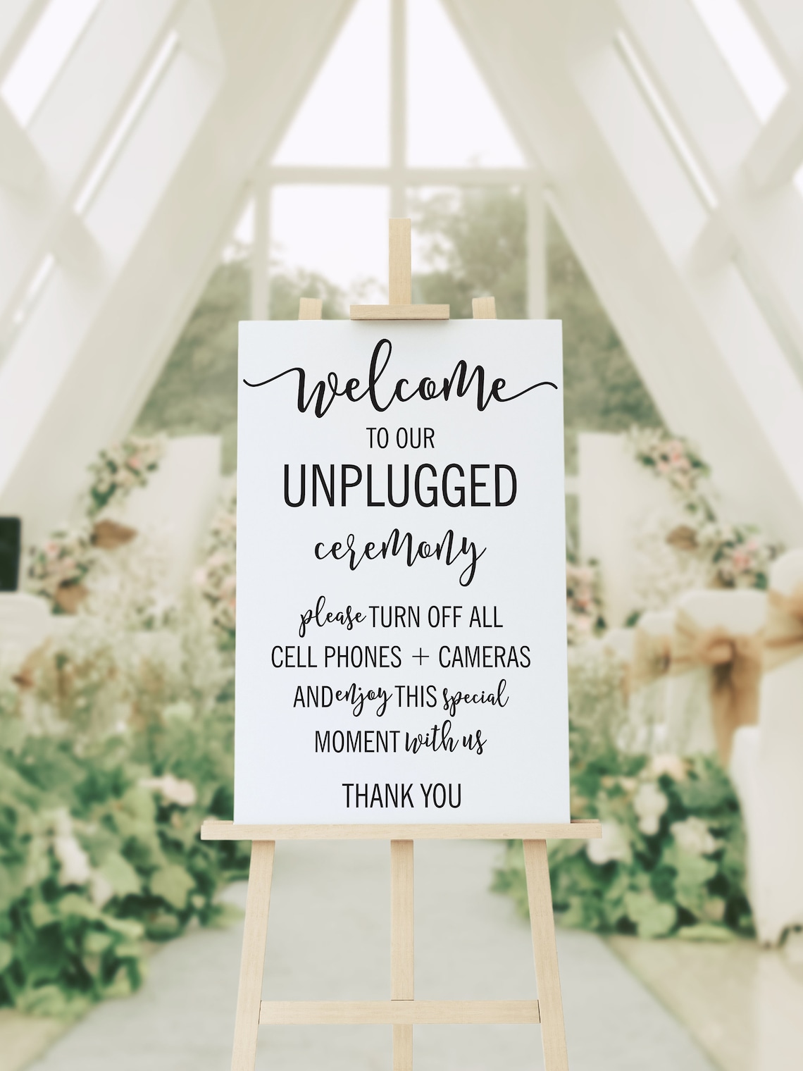 Unplugged Wedding Sign Unplugged Ceremony Sign Vertical - Etsy