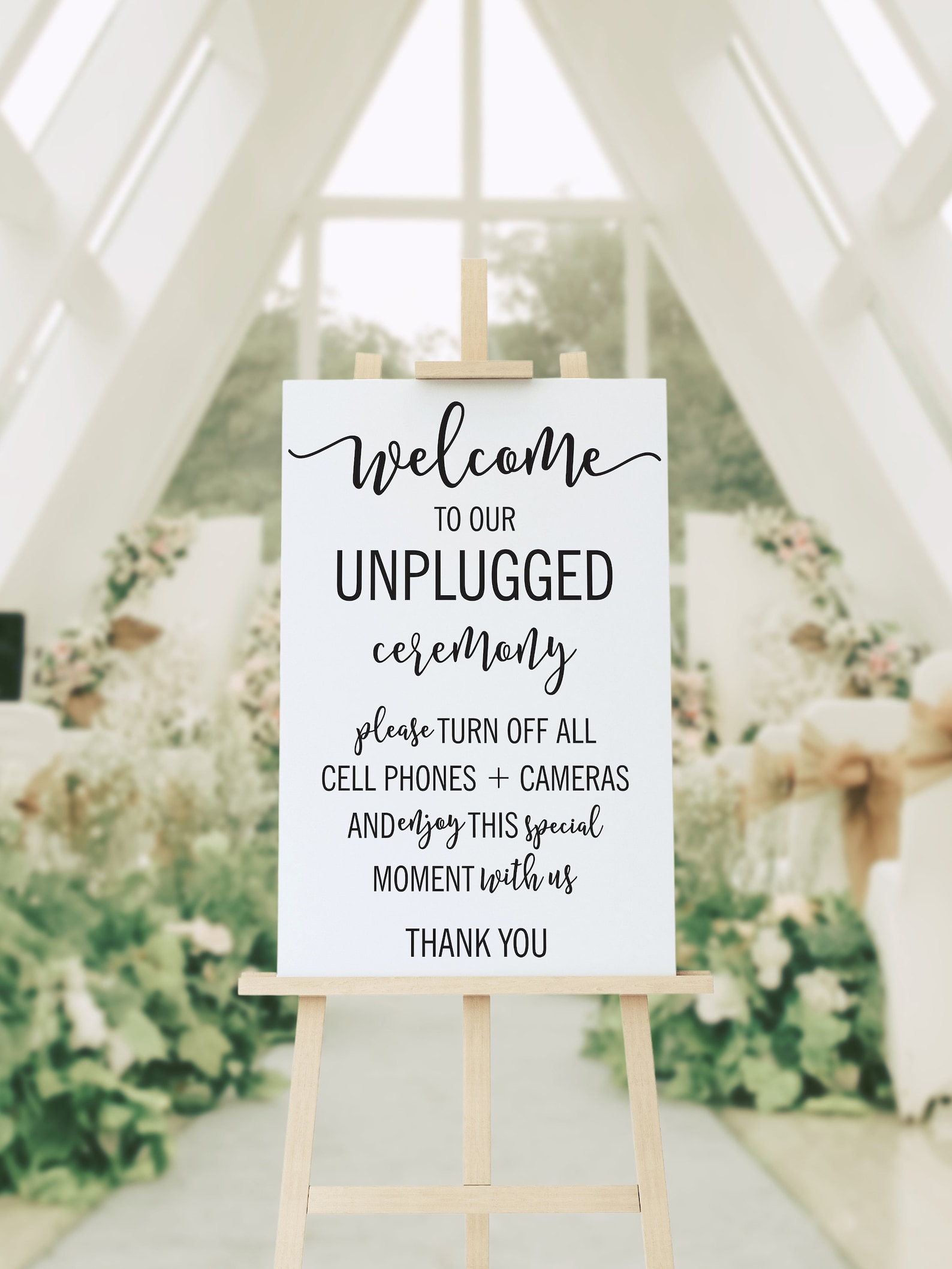 Unplugged Wedding Sign Unplugged Ceremony Sign Vertical - Etsy