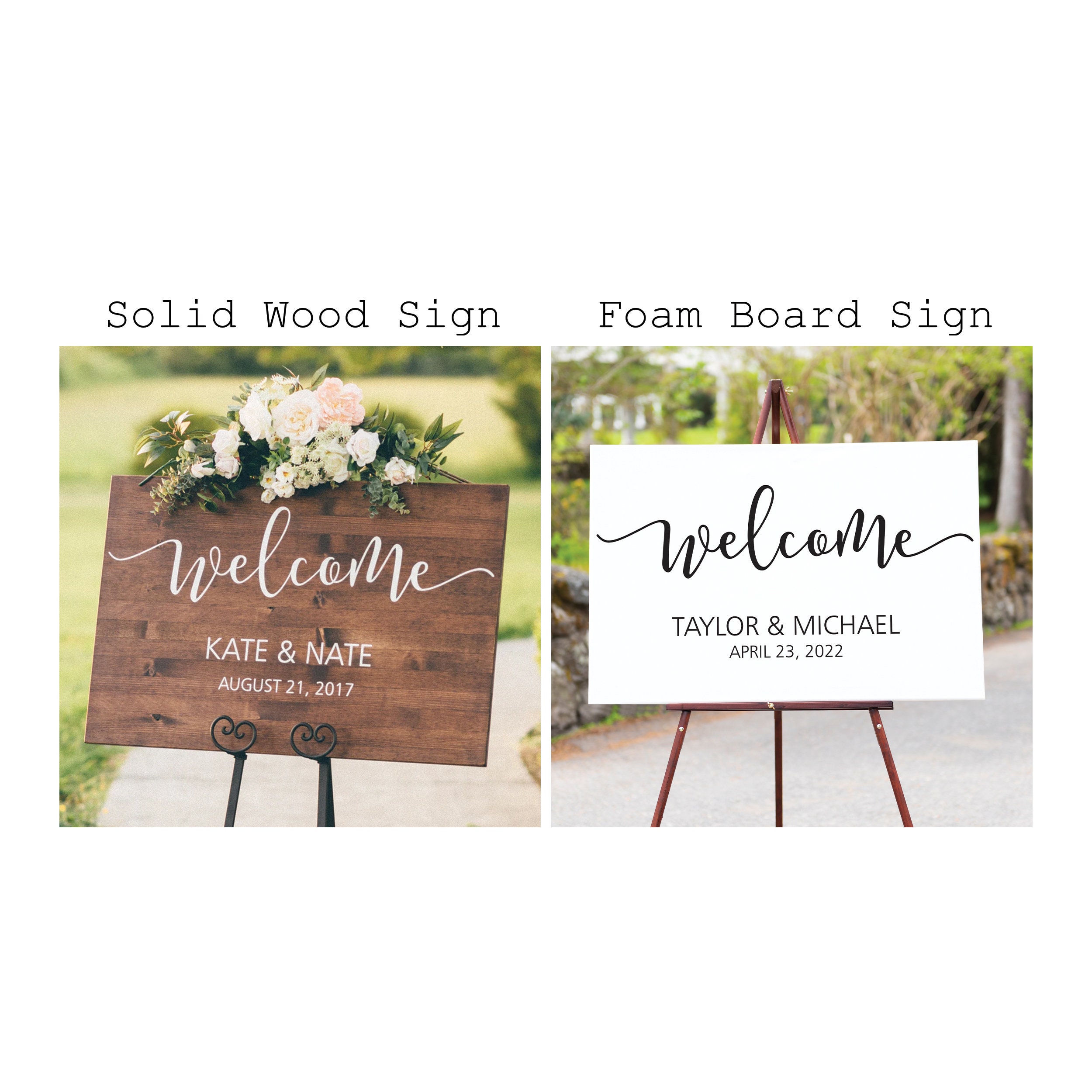 Wedding Welcome Sign Wood Wedding Sign Rustic Wedding - Etsy UK
