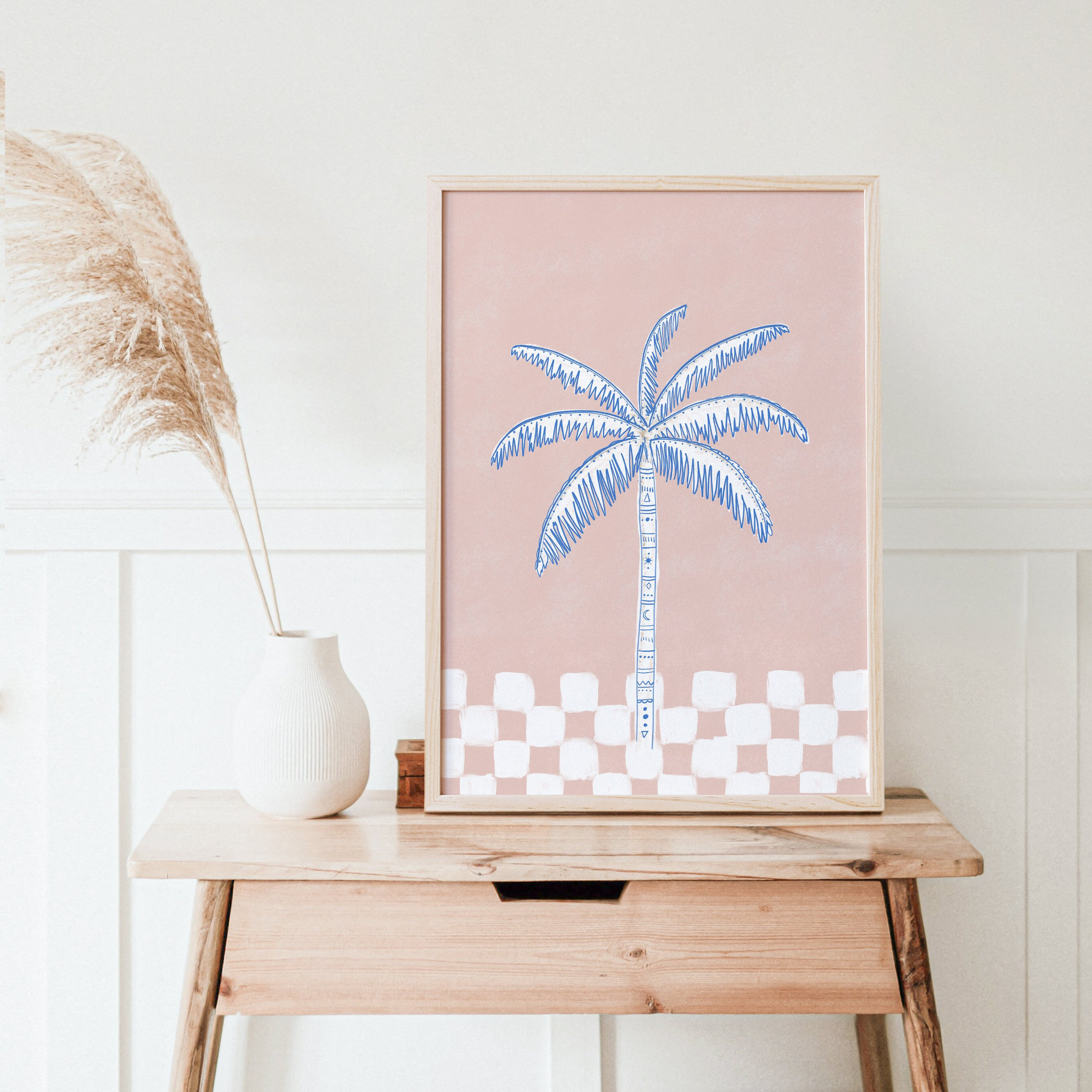 Palm Tree Wall Art Print Boho Palm Tree Print Abstract - Etsy