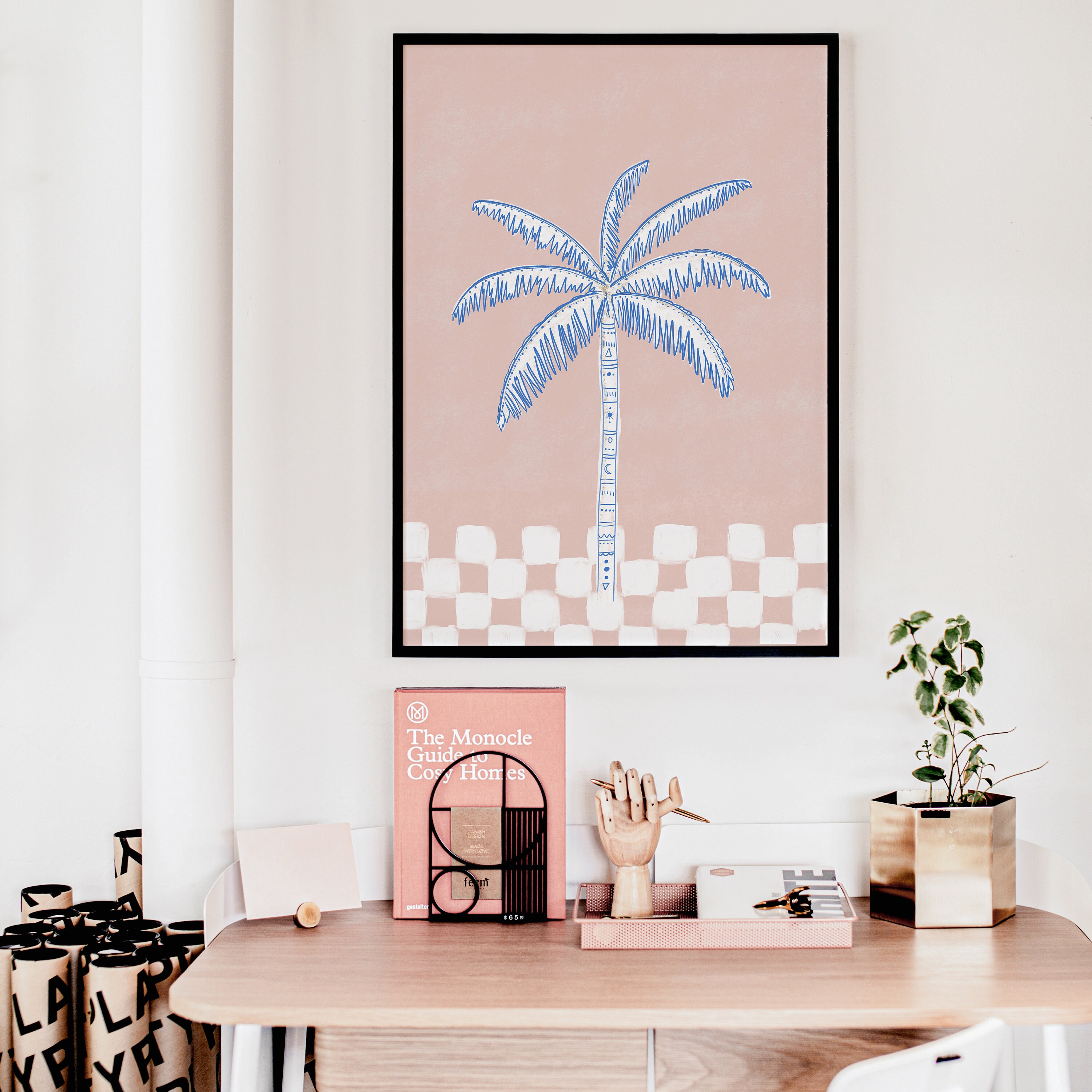 Palm Tree Wall Art Print Boho Palm Tree Print Abstract - Etsy