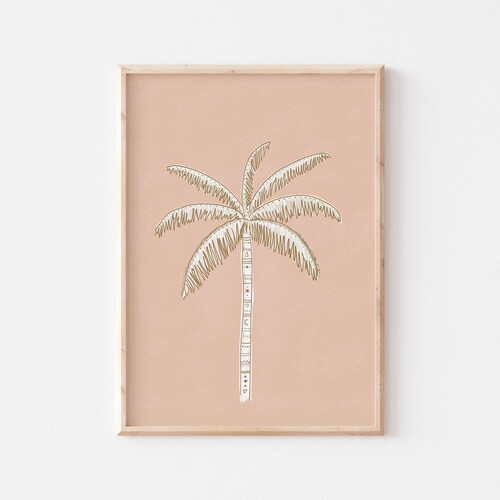 Palm Tree Wall Art Print Boho Palm Tree Print Abstract - Etsy