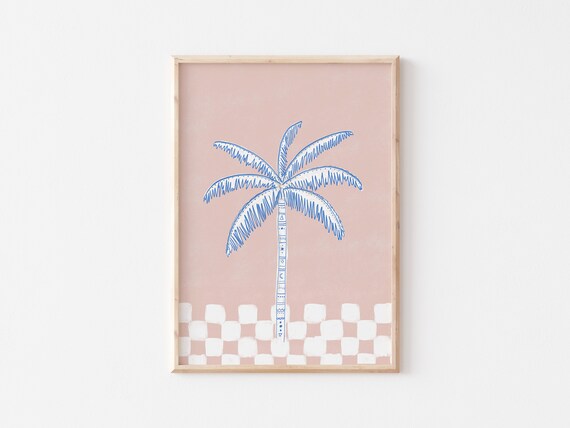 Palm Tree Wall Art Print Boho Palm Tree Print Abstract - Etsy