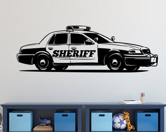 Personalized Gifts Wall Decor Custom Police Car Kids Art Decal ...