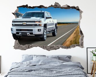 Chevrolet Pickup Truck Wall Decal 3D Art Stickers Vinyl Wall - Etsy