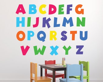Abc wall decals | Etsy