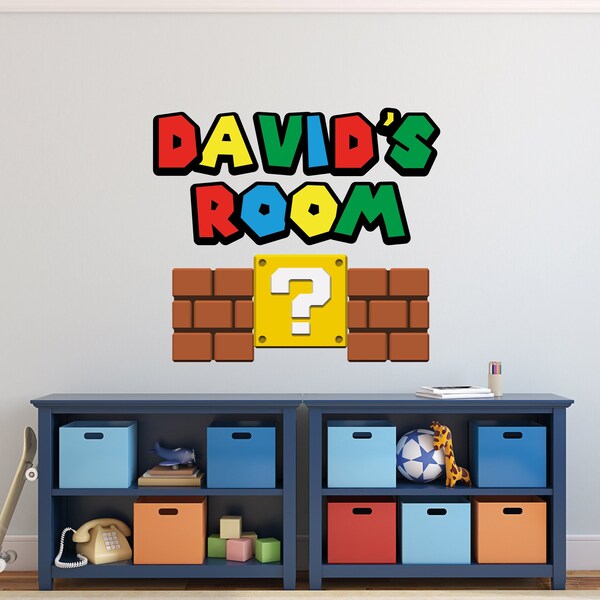 Mario Bedroom Wall Decal - Etsy