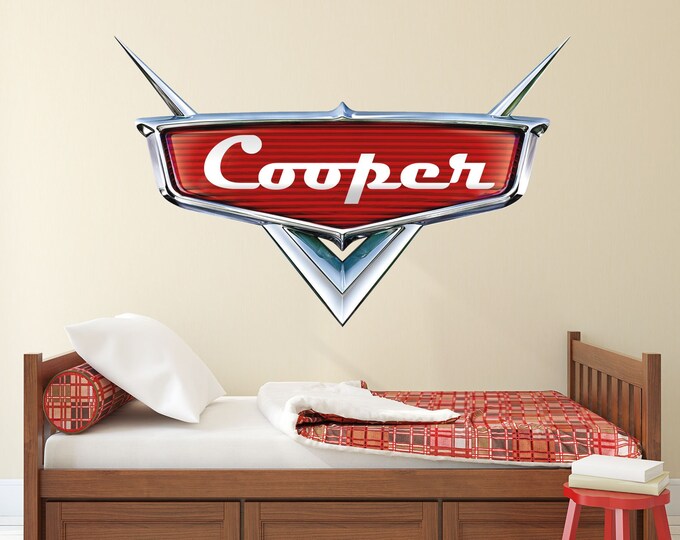 Cars Name Wall Decal, Kids Room Wall Decor, Cars Decals, Game Bedroom ...