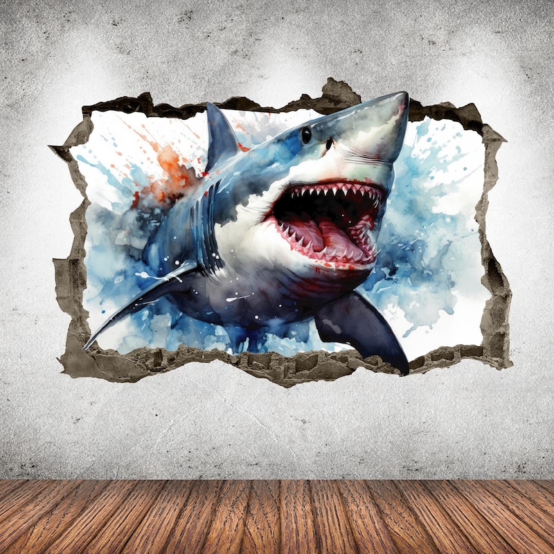 Shark Wall Decals - Etsy