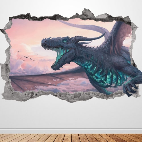 Dragon Wall Decal Vinyl Sticker Decor for Children's - Etsy