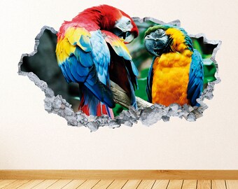 Macaw Love 6 Sticker F218 Decal Bird Cage Toy Food - Etsy