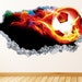 Soccer Ball Smashed 3D Wall Decal Sports Vinyl Decor Sticker - Etsy