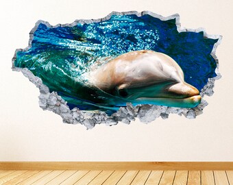 Crocodile Wall Decal Animal 3D Smashed Wall Art Sticker Kids - Etsy