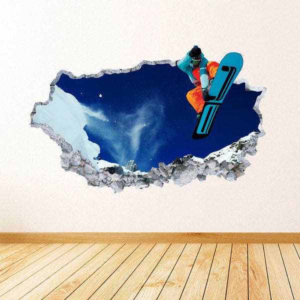 Snowboarding Decal - Etsy