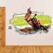 Motocross Smashed Wall Decal Art Motorcycle Wall Decor Kids Bedroom ...