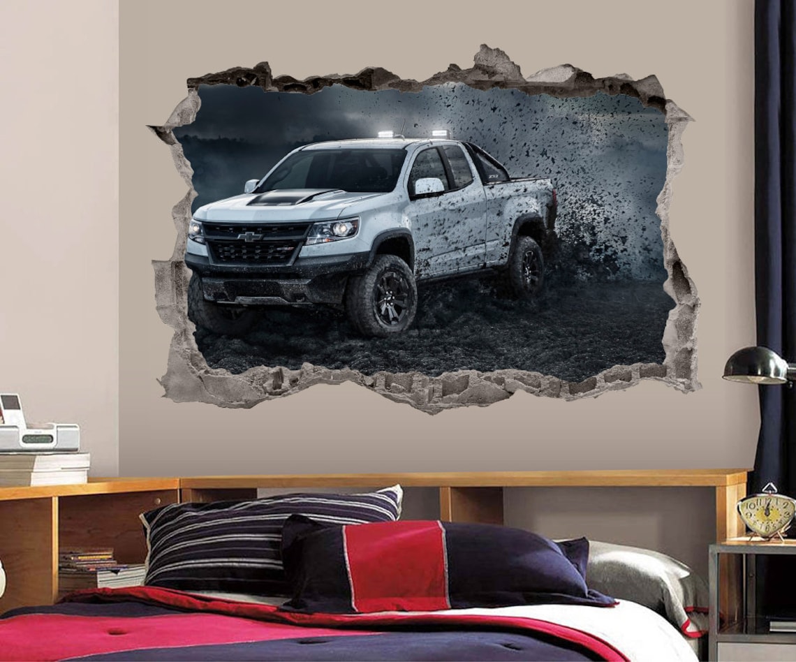 Chevrolet Pickup Truck Wall Decal 3D Art Stickers Vinyl Wall | Etsy