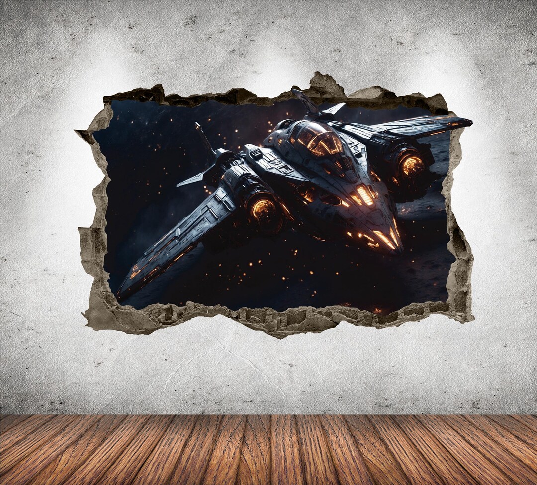 Aircraft Wall Decal 3D AI Graphic Mural Poster, Wall Art Sticker, War ...