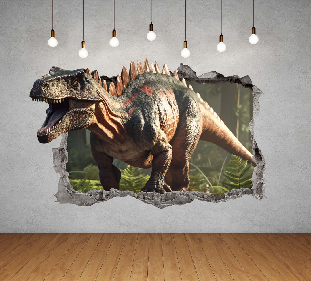 T Rex Wall Decal 3D AI Graphic Wall Art Sticker, Wall Decor, Jurassic T ...