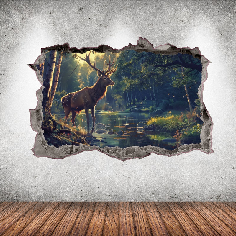 Deer Wall Decal - Etsy