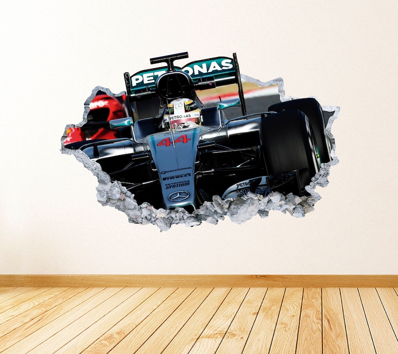 Formula 1 Wall Art Decal Mercedes Theme Wall Decor Bedroom - Etsy