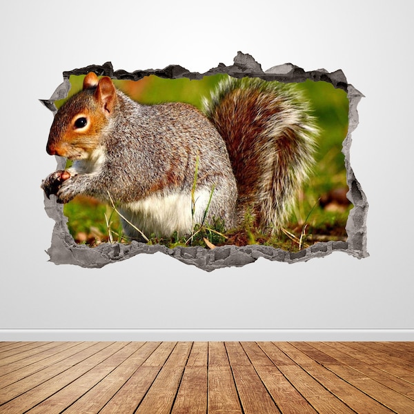 Squirrel Wall Decal - Etsy