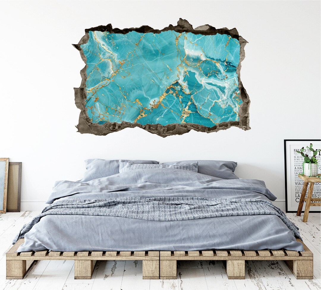Marble Wall Decal 3D AI Graphic Wall Art Sticker, Wall Decor, Marble ...