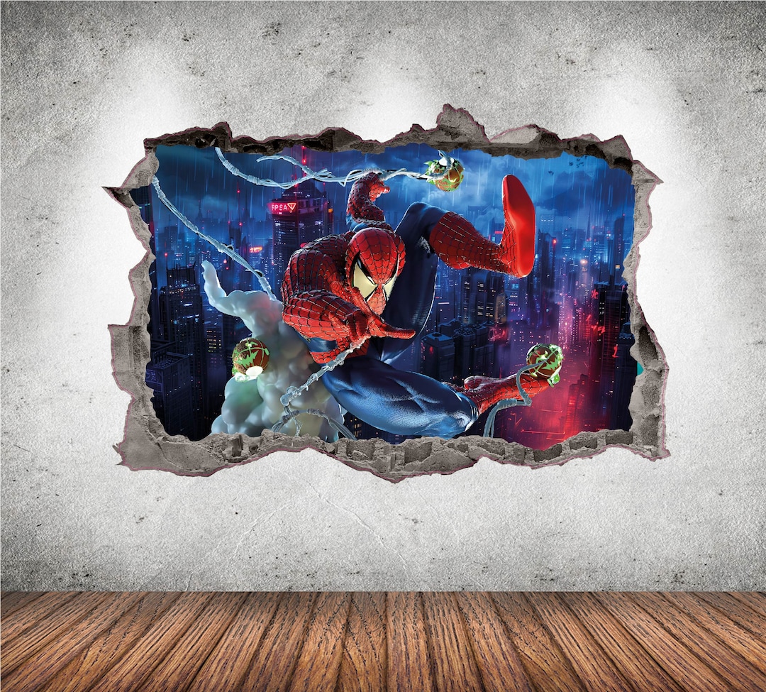 Spider Wall Decal 3D AI Graphic Wall Art Sticker, Wall Decor, Spider ...