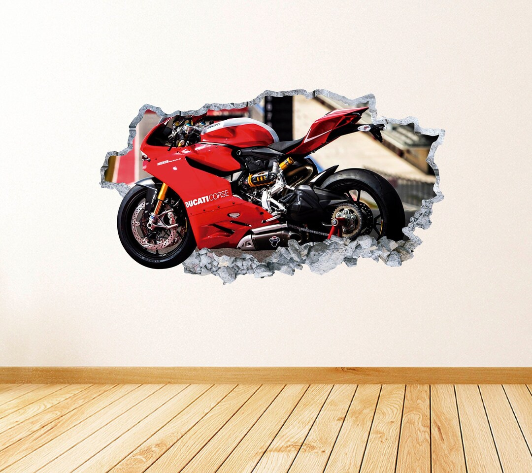 Motorcycle Wall Art Decal Ducati Wall Decor Vinyl Wall Sticker - Etsy