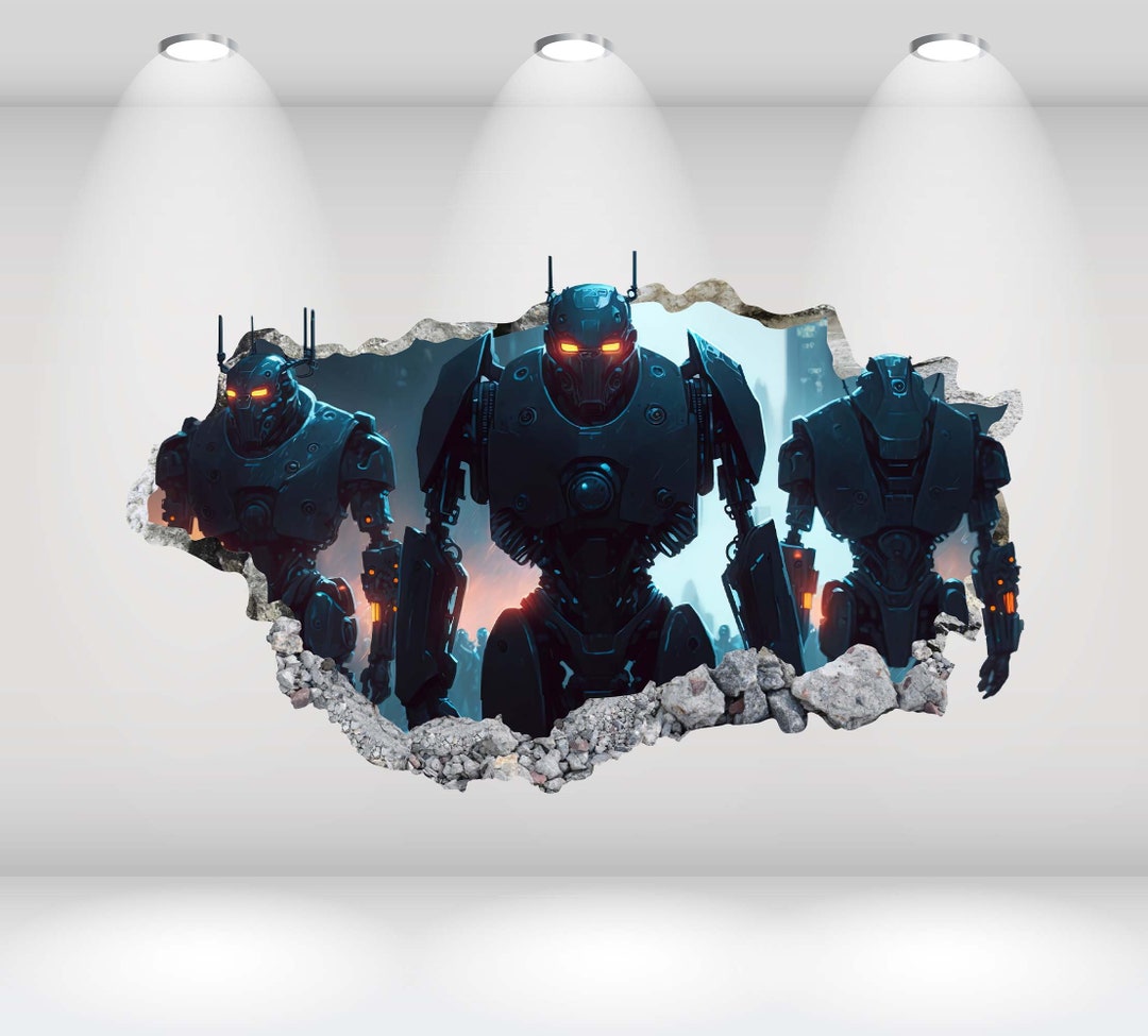 War Machine 3D Wall Decal Art Decor Sticker Soldiers Wall Sticker Art ...