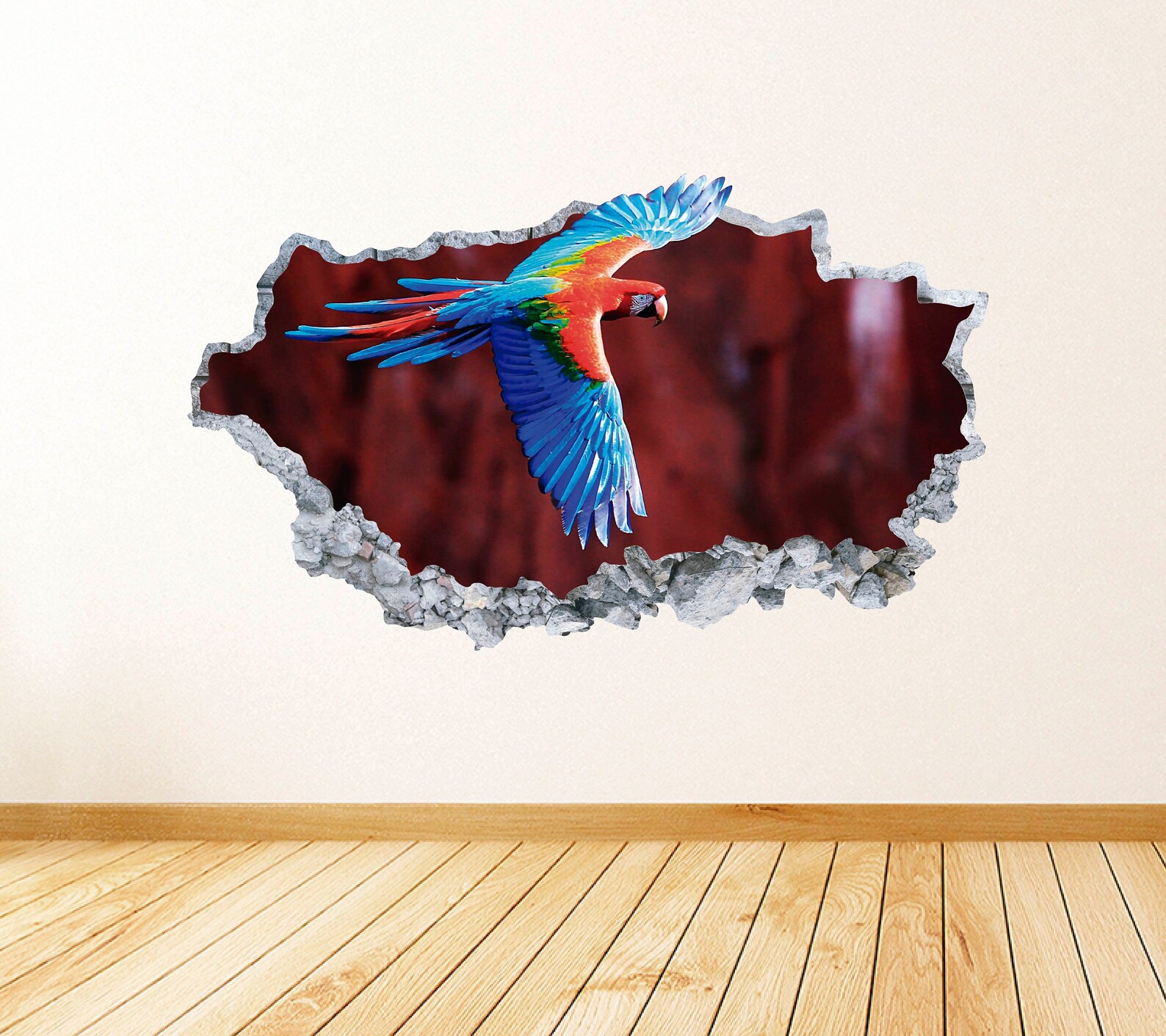 Flying Macaw Wall Art Decal Animal Wall Decor Vinyl Wall - Etsy Sweden