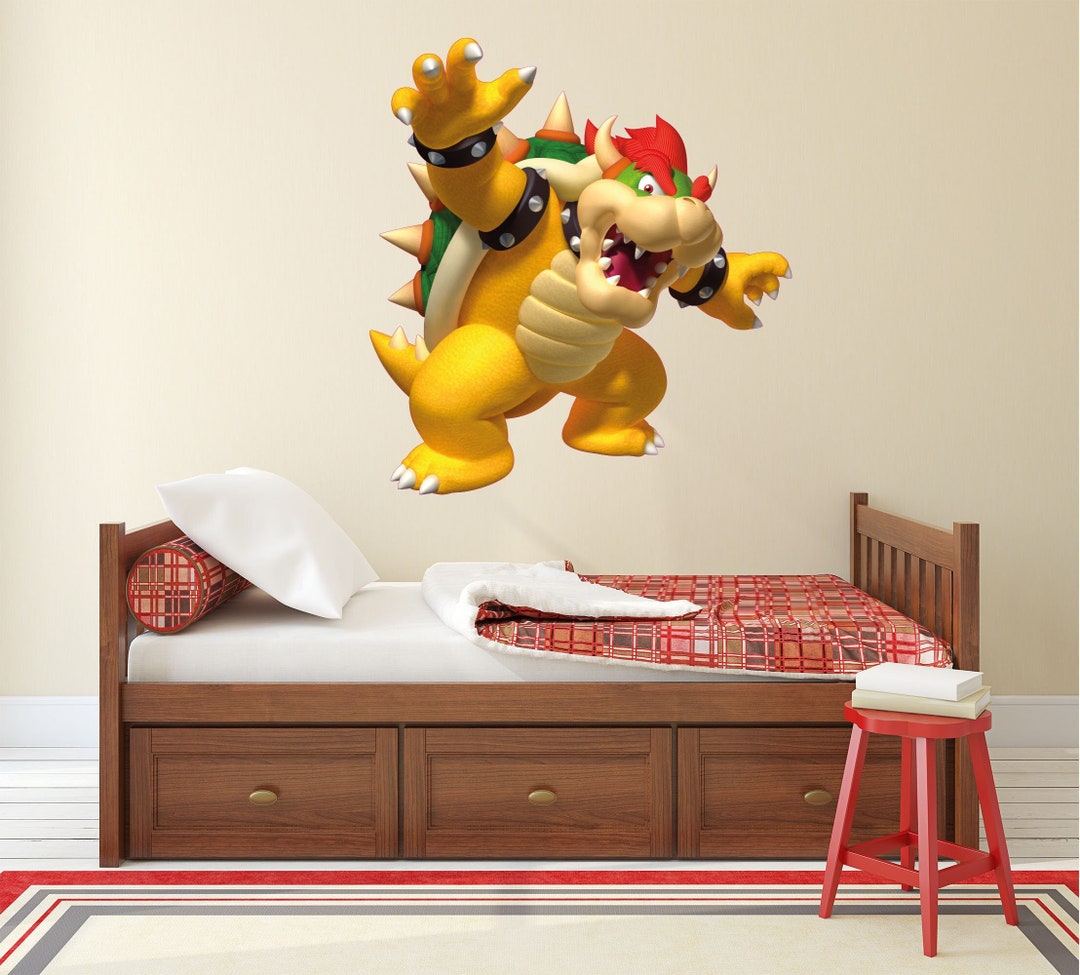 Super Wall Decal, Inspired Bowser Decal Sticker Wall Mural, Game Kids ...