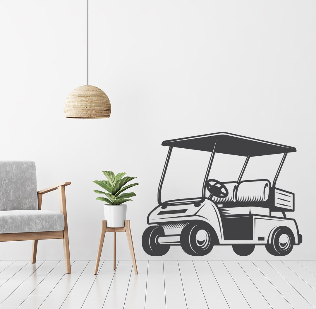 Golf Cart Vinyl Wall Art Decal Decor - Etsy
