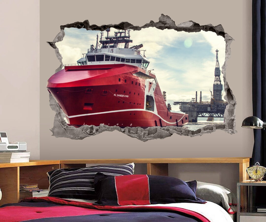 Cargo Ship Wall Decal 3D Art Stickers Vinyl Wall Decor - Etsy