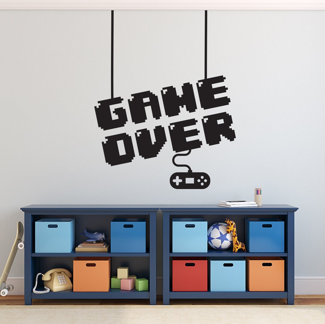 Game Over Wall Art Decal Sticker Gamer Vinyl Wall Decor - Etsy