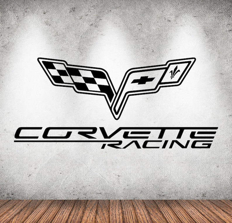 Corvette Racing Wall Decal Art Logo Garage Wall Decor Racing - Etsy Canada
