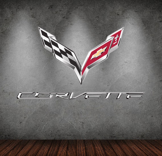 Corvette Logo Wall Decals Corvette Generations Collection Wall Decal