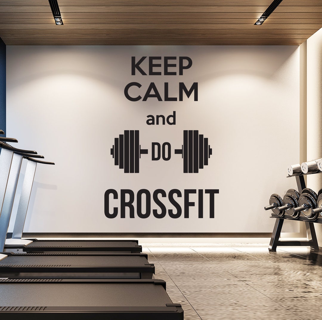 Keep Calm and Do Crossfit Wall Art Decal Fitness Gym Vinyl Wall Decor ...