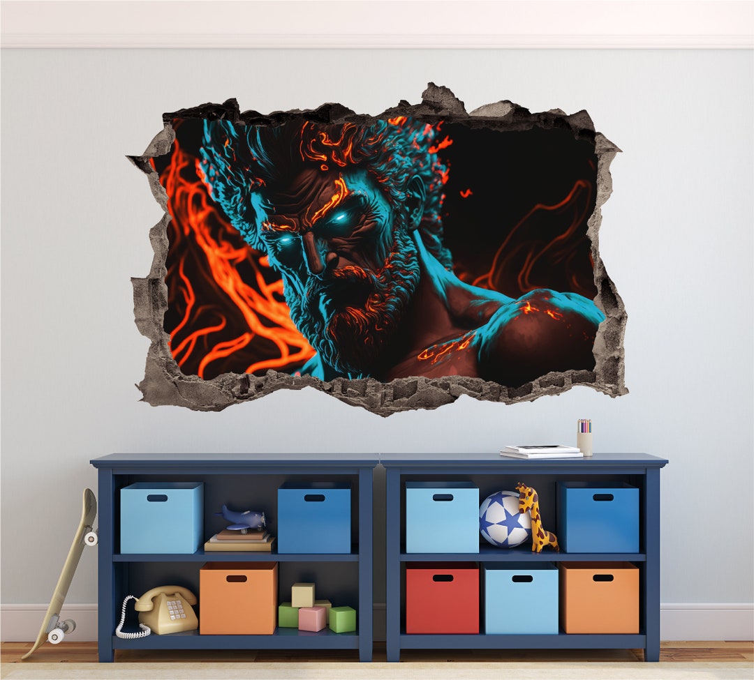 God of the Olympus Wall Decal 3D AI Graphic Wall Art Sticker, Wall ...