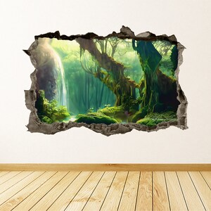 Magic Forest Wall Decal 3D AI Graphic Wall Art Sticker, Wall Decor ...