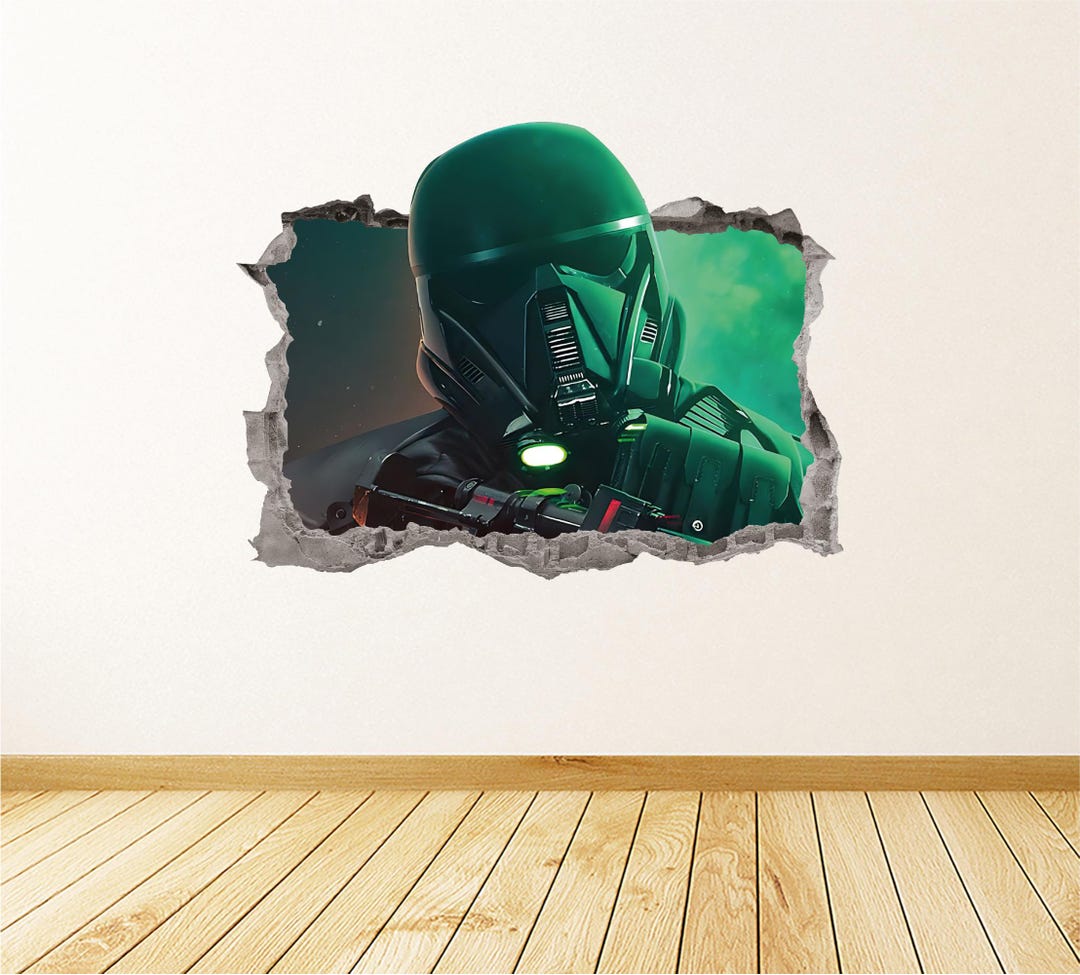 Stormtrooper Wall Decal 3D AI Graphic Wall Decor, Star Art Wars Wall ...