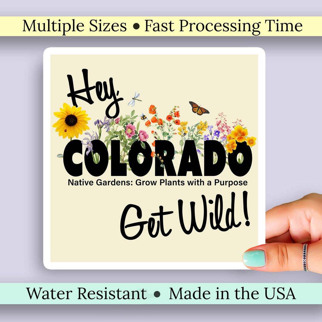 Colorado Wildflowers, Native Plants Vinyl Sticker. Plant With Purpose ...