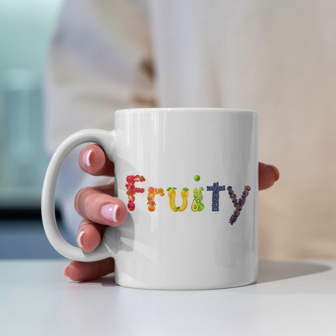 LGBTQ Fruity Coffee Cup. Rainbow Fruit Mug. Proudly Show Your Pride ...